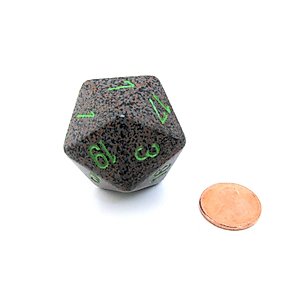 Jumbo d20 Counter - Speckled 34mm Dice: Earth