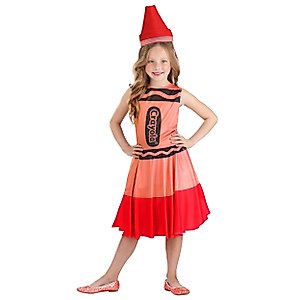 Fun Costumes Kid's Red Crayon Dress, Large