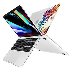 Batianda Designed Case for New M2 MacBook Pro 13 inch 2022 Release Model A2338 Upgrade Hard Ultra Thin Protective Shell Anti-Dirty with Keyboard Cover & Screen Protector, Colorful Deer
