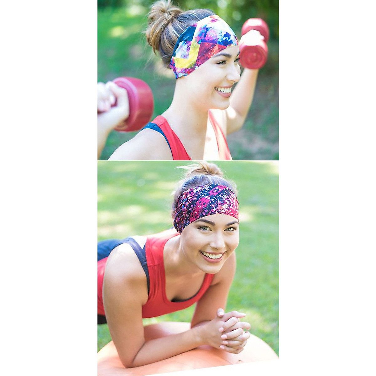 KALILY 12pcs/9pcs/6pcs Headband Bandana - Face Mask Headwear Neck Gaiter Shield Scarf olid Color