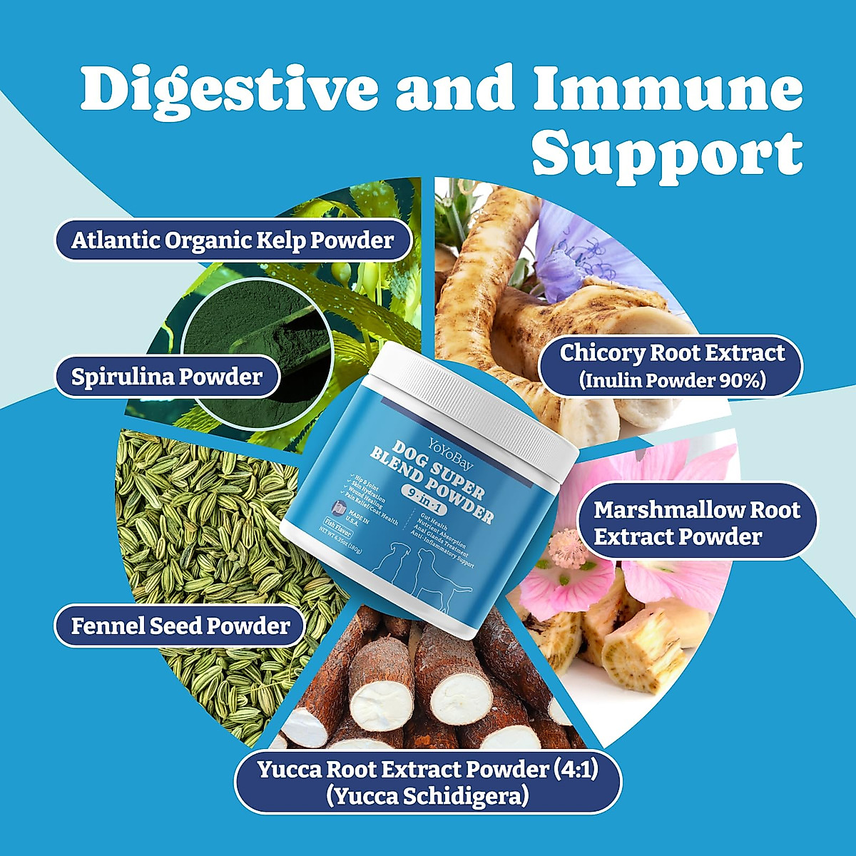 Advanced Probiotics for Dogs 60 Soft Chew + Superblend Powder 9 in 1 for Dogs