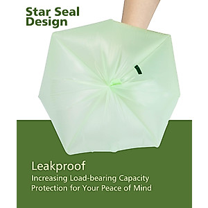 AYOTEE 125 Count 2.6 Gallon Compostable Small Trash Bags with Handles, 15 Ounce Capacity, Ideal for Kitchen, Office, Bathroom, and More