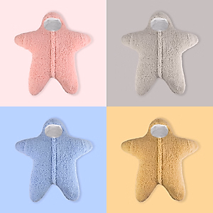 Unisex Baby Wearable Sleeping Bag Cashmere Cotton Starfish Fleece Newborn Wrap Blanket Sack Dibiao Breathable Bag Sleeper for 0-6 Months Baby Boys Girls (vlight Blue)