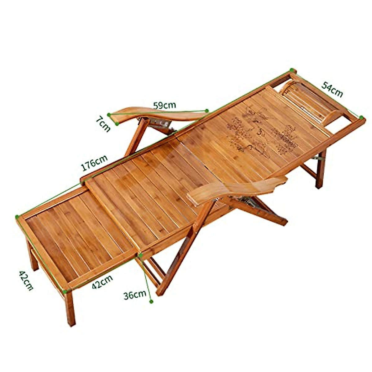 Lounge Chair, Wood Rocking Adjustable Chair Wooden Lounge Rocking Chair Porch Rocker Outdoor Sun Lounger Ergonomic Patio Recliner Folding Reclining Chair