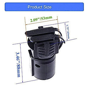 Trailer Plug Adapters 7 Pin to 4 and 5 Flat Blade Trailer Connector for Trailer Tow Hitch, Weatherproof
