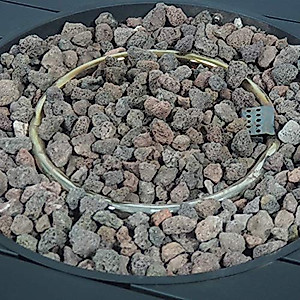 Mona Octagonal Iron Fire Pit, Matte Black
