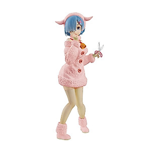 Furyu Re:Zero - Starting Life in Another World: SSS Wolf & Seven Kids Rem PVC Figure, Multicolor (FR95446)