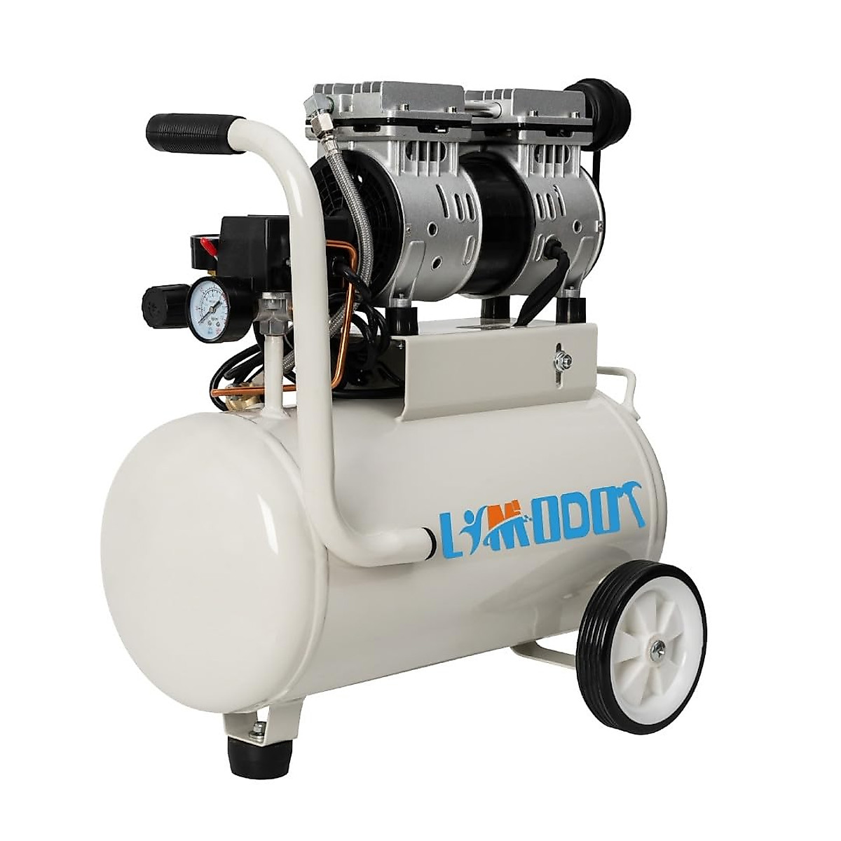 Limodot Air Compressor, Ultra Quiet Air Compressor, Only 68dB, 6 Gallon Durable Steel Air Tank, Fill In 80s, Fast 25s Recovery, Oil-Free, Ideal For Shop, Garage, Car, Pneumatic Tools