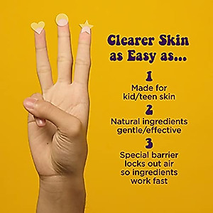 TBH Teen Pimple Patches For Tween Girls and Boys - Hyaluronic Acid Acne Pimple Patch Spot Treatment (72 Count) Star Pimple Patches For Face, Vegan and Cruelty Free