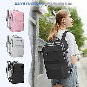 Travel Backpack,Lightweight School Backpack for Student Teenagers,Waterproof Classsic Basic Bag for Women Men Everyday,Carry On Hand Luggage Daypack for Flight,USB Port,Shoe Compartment