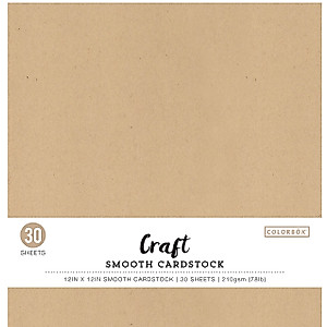 ColorBok 71911A Smooth Cardstock Paper Pad, 12" x 12", Craft