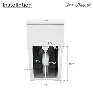 Swiss Madison Well Made Forever SM-1T259, Arles One-Piece Elongated Toilet Vortex Dual-Flush 0.8/1.18 gpf
