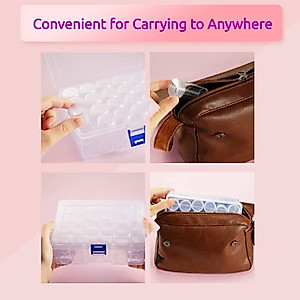 Embroidery Diamond Storage Box, JUSTDOLIFE Storage Boxes for Diamond Painting with 30 Small Beads Diamond Painting Storage Containers with Lid for Jewelry DIY Art Craft Rhinestones Sewing