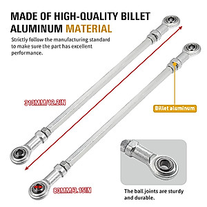 GZYF 310mm Steering Tie Rod kit Ball Joint M8 Ball Joiner Bolt Tie Rod for 50cc 70cc 90cc 110cc 125cc 200cc 250cc Quad Dirt Bike ATV Go Kart, 1PC