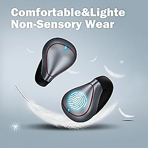 Open Ear Headphones Bluetooth True Wireless Open Earbuds for iPhone Android, Mini Open Ear Buds for Running with Mic Workout Cycling Headphones Sport Earphones Earbuds for Small Ear Canals- Dark Grey