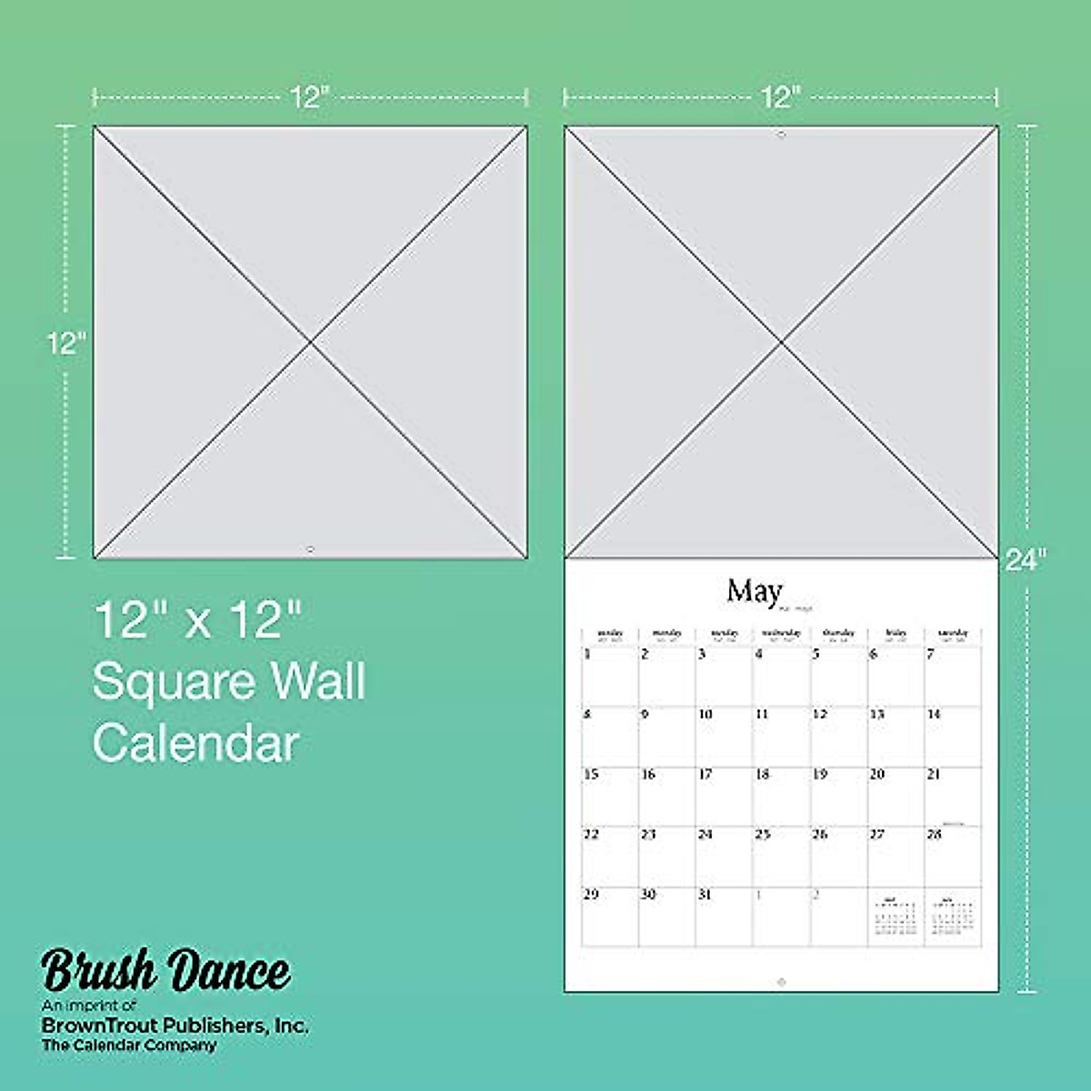 Pathways 2022 12 x 12 Inch Monthly Square Wall Calendar by Brush Dance, Photography Journey Scenic Nature