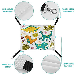 Dinosaur Pet Hammock Bed Guinea Pig Cage Hammock Small Animal Hanging Bed for Ferret, Chinchilla, Puppy and Other Small Animals