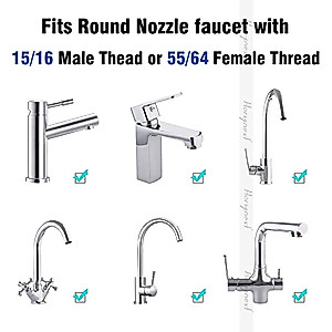 Horiznext high pressure portable 360° swivel faucet nozzle rotate replacement part, kitchen aerator sprayer attachments for home sink water filter