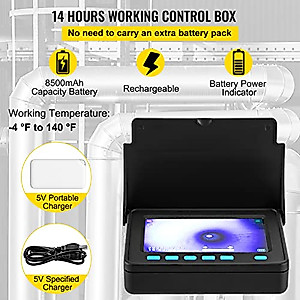 VEVOR Sewer Camera, 164ft/50M 4.3" Pipe Drain Inspection Camera with DVR Function & Snake Cable, Waterproof IP68 Borescope w/LED Lights, Industrial Endoscope for Home Wall Duct Drain Pipe Plumbing
