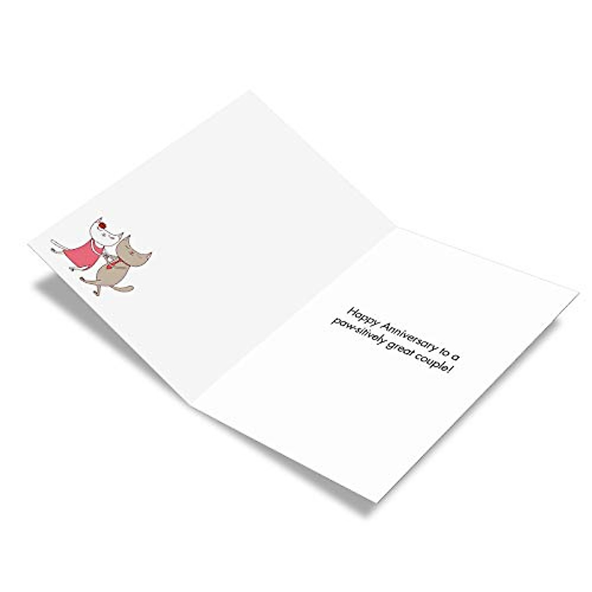 The Best Card Company - Anniversary Greeting Card with Envelope - Loving Stationery for Spouse - Cat Got Your Tongue C7183IANG