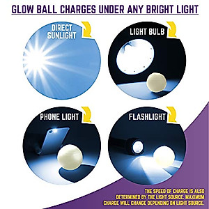 Chew King Dog 2 Piece Glowing Fetch Ball,White for Medium Breeds