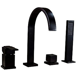 JF-XUAN Shower Bath Set Kitchen Mixer Sink Tap Kitchen Faucet Basin Bathroom Bathtub Faucet Pulling Shower Set Hot and Cold Mixing Water Valve Faucet