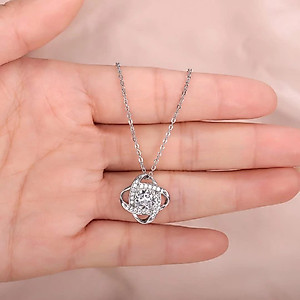 IEFLIFE Aunt Nieces Gifts Aunt Nieces Necklace, 925 Sterling Silver Love Knot Pendant Necklace Auntie Jewelry Mothers Valentines Day Christmas Gifts for Aunt Niece Birthday Present