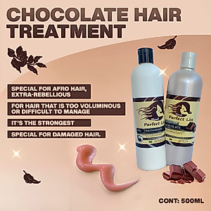 Perfect Liss Keratin Hair Treatment - Repair Nourishment for Curly, Unruly Hair - Vitamin Straightening and Smoothing Beauty KIT 16 fl oz