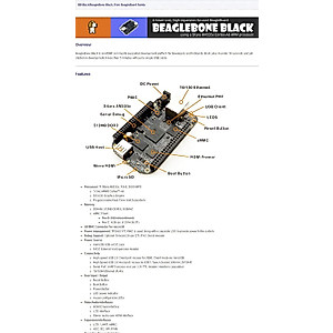 waveshare BeagleBone Black Rev C 1GHz ARM Cortex-A8 512MB DDR3 4GB 8bit eMMC Board Mini PC Development Board from Element14