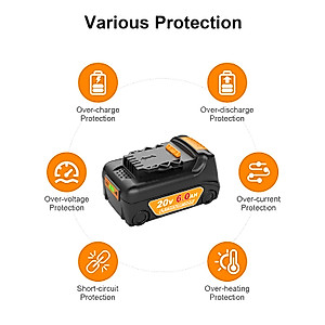 TeenPower Upgraded 20V 6.0Ah Battery Replacement for Dewalt 20v Battery 2Pack with DCB112 Charger Combo