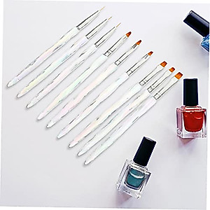 minkissy 9pcs Nail Pen Nail Airbrush Pinceles Para Uñas Acrilicas Lipstick Applicator Fine Brushes Nail Art Supplies Nail Art Brushes Nail Art Pen Manicure DIY Drawing Pen Nail Supplies UV