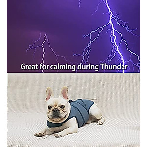 SyChien Dog Anxiety Jacket Calming Relief Shirt,Calming Vest Coat for Extra Large boy Girl Dogs,Deep Blue XL