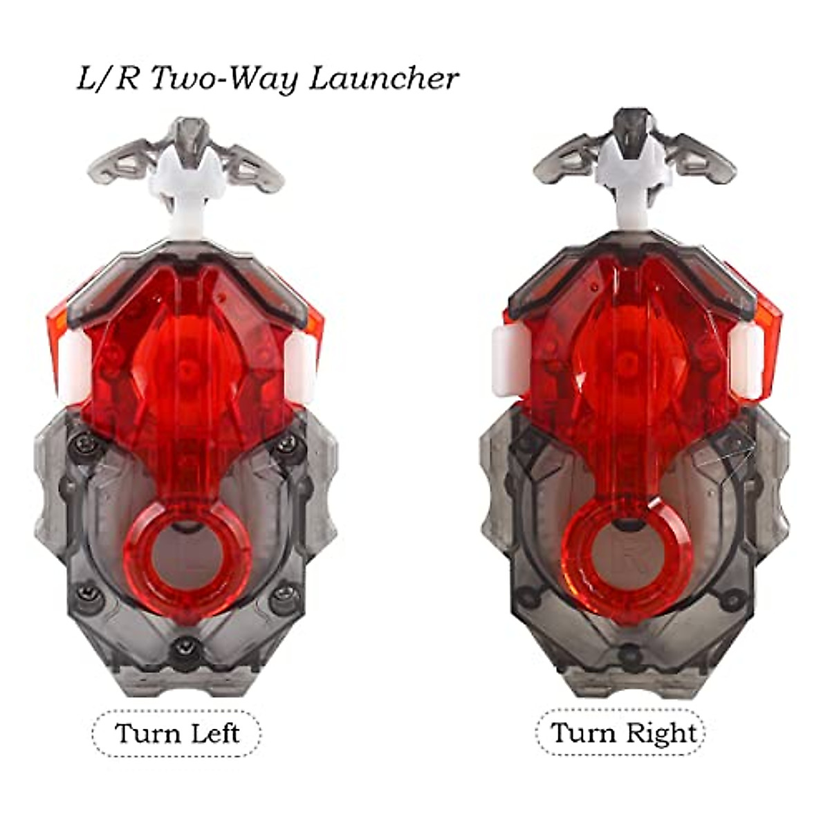 Battling Tops Burst Launcher B-184,L/R Two-Way Launcher,DB Layer System Pull-Wire Launcher (Red)