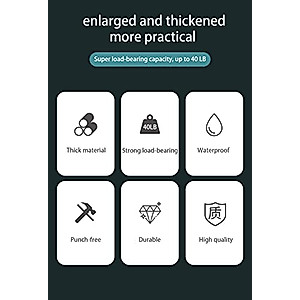 hmooc Wall Hooks Heavy Duty 40lb(Max), Stainless Steel Large Adhesive Hooks for Hanging, Waterproof and Super Sticky to Increase Practicality(16 Pack)