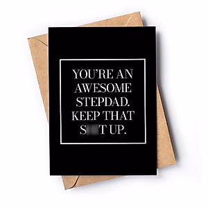 Stepdad Card - Birthday Card for Stepdad - Stepfather Card - Bonus Dad Card - Father’s Day Card for Stepdad - Bonus Dad Fathers Day Card - Retirement Card for Stepdad
