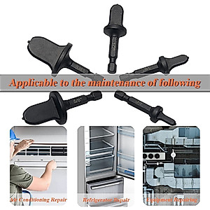 Bestgle 5 Pcs Swaging Tool Drill Bit Set, 1/4 Inch Hex Shank Copper Pipe Swagging Drill Bits Air Conditioner Tube Expander Flaring Tools Copper Pipe Swagging Flare Tools Copper Tubing Repairment Kit