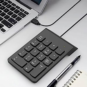 USB Numeric Keypad Numpad Portable Slim Mini 10 Key Number Pad Keyboard for Laptop Desktop Computer PC, Compatible with ChromeBook Surface Notebook, Tax Accountant Calculate Office Travel & Home