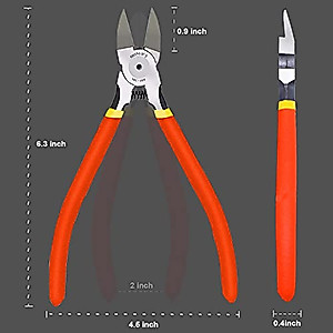 MONVICT Wire Cutters, 6 inch Precision Flush Side Cutters with Longer Cutting Edge Ultra Sharp & Powerful Heavy Duty Pliers, Ideal for Cables, Wires, Zip Ties, Electrical & Any Clean Cut Needs
