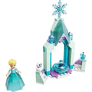 LEGO Disney Elsa's Castle Courtyard 43199 Building Set, Disney Frozen Ice Castle with Princess Elsa Mini Doll Figure, Disney Princess Toy Set for Kids Age 5+, Great Gift for Birthday or Any Time