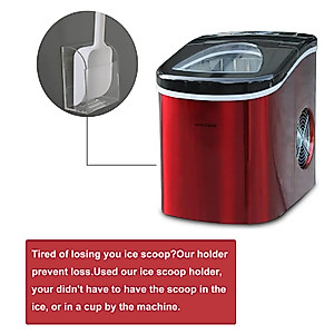 PIAOLGYI Ice Scoop Holder Scooper Accessory for Countertop Ice Maker Wall Mount Ice Scoop Holder (Ice Scoop NOT Included)