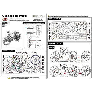 Fascinations Metal Earth Premium Series Classic Bicycle 3D Metal Model Kit