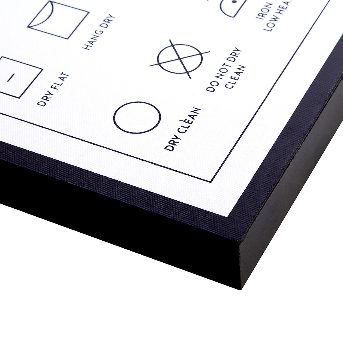 Juvale Framed Laundry Symbols Wall Art Canvas, Laundry Room Decor Sign (12 x 16 In)