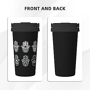 The Hamsa Hand Tumbler Cup Stainless Steel Portable Insulated Coffee Mug, For Home, Office, Coffee Shop
