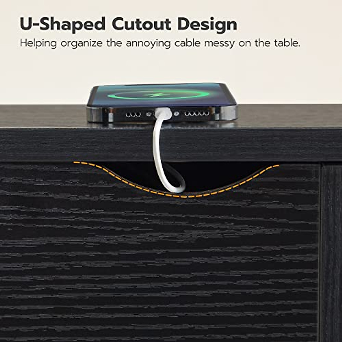 HOOBRO Side Table, Flip End Table with Charging Station and Shelves, USB Ports & Power Outlets, Narrow Nightstand for Small Spaces, Stable and Sturdy, for Living Room, Black BK341BZ01