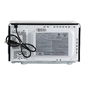 West Bend WBMW71B Microwave Oven 700-Watts Compact with 6 Pre Cooking Settings, Speed Defrost, Electronic Control Panel and Glass Turntable, Black