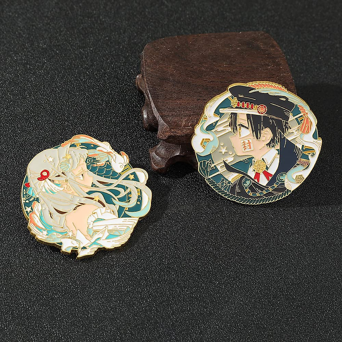 Ealipoi Anime Toilet Bound Hanako Kun Brooch Yashiro Nene Pins Hanako kun Brooches Metal Pendant Cosplay Gift for Women (straight)