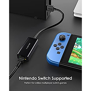 LENTION USB 3.0 Type A to Gigabit Ethernet Adapter, USB A to 1000M RJ45 Wired LAN Network Connector Compatible with Nintendo Switch, Mac OS, Windows, Linux, Stable Driver Certified (CB-HU404GE, Black)