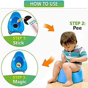 10 PCS Potty Training Stickers Reusable - Toilet Targets for Potty Training Boys & Girls Toddlers Kids Magic Potty Targets Color Changing Potty Training Urinal Bullseye Toilet Reusable Pee Aim Target