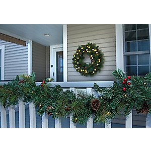 Sharper Image 9-Ft. Cordless Pre-Lit Indoor/Outdoor Garland