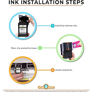 Houseoftoners 62XL Ink Cartridges Combo for HP Ink 62 62XL High Yield Works with HP 62XL Envy 5540 5640 5660 7644 7645 OfficeJet 5740 5742 8040 8045 2 Pack of (1 Black and 1 Color)